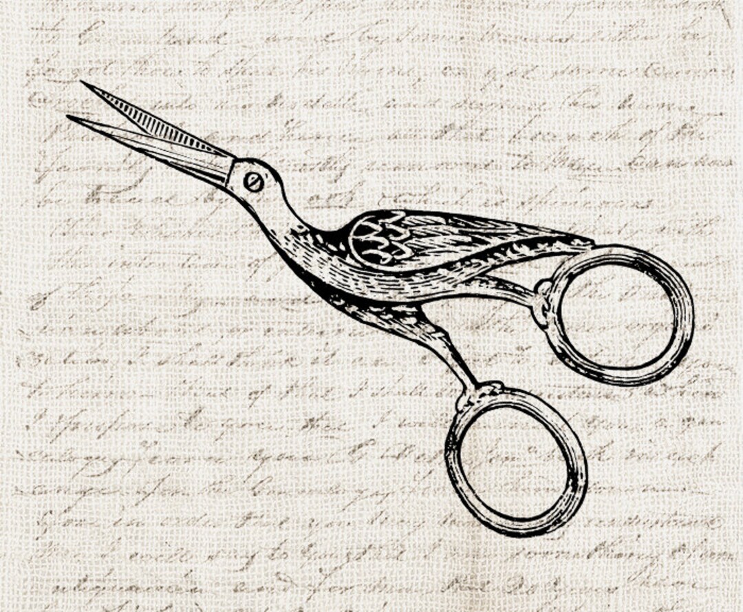 Vintage Sewing Scissors - Digital Download Clipart - Ornate Scissors ...