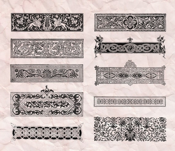 Antique Line Divider Clip Art