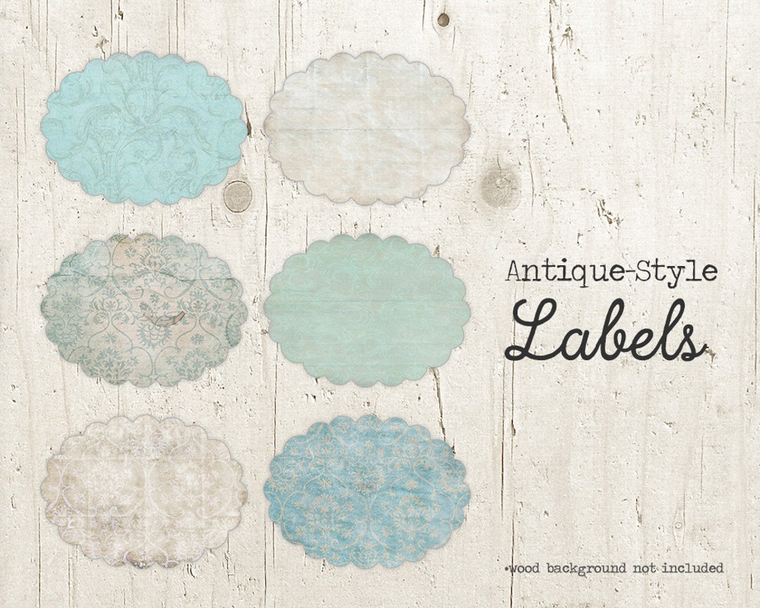 Digital Vintage Labels - Antique Printable Labels - Digital Labels ...
