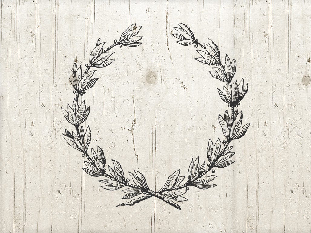 Vintage Laurel and Wreath Frame Vintage Antique Monogram Set | Etsy