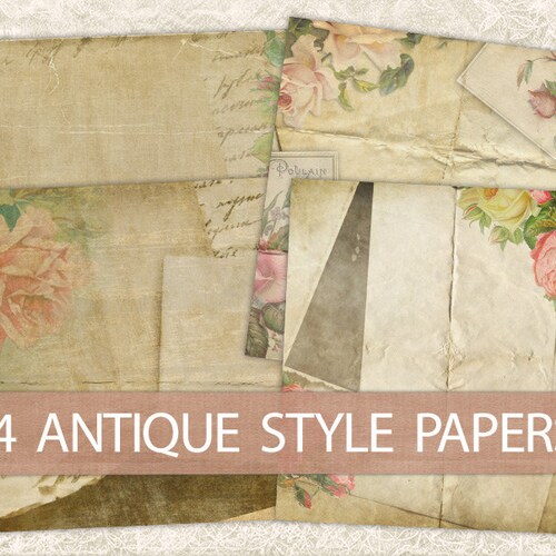 Digital Paper 12x12 Scrapbook Antique Background Paper Old - Etsy