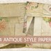 4 Digital Papers Floral Vintage Antique Style Scrapbook Paper ...