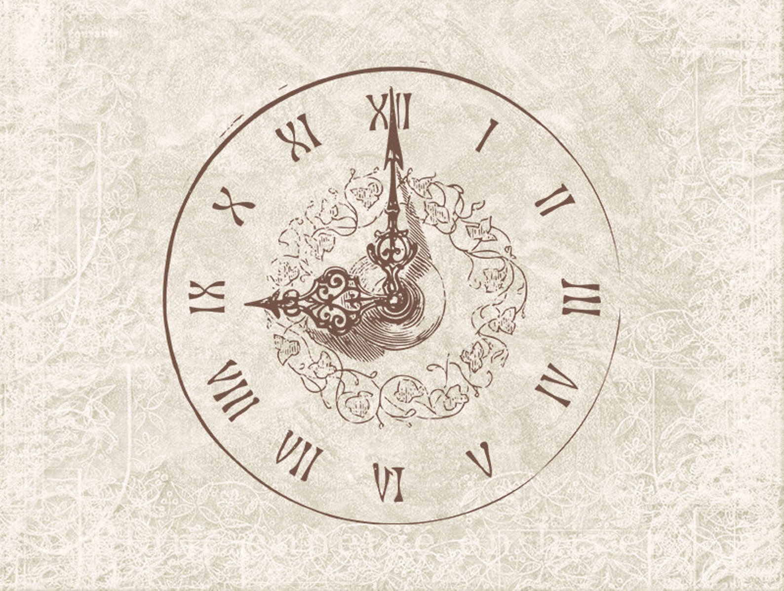 Clock Illustration Digital Download Antique Vintage Clock Time Clipart ...