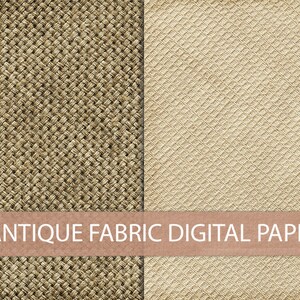 5 Digital Fabric Papers - INSTANT DOWNLOAD - Antique Texture Fabric ...