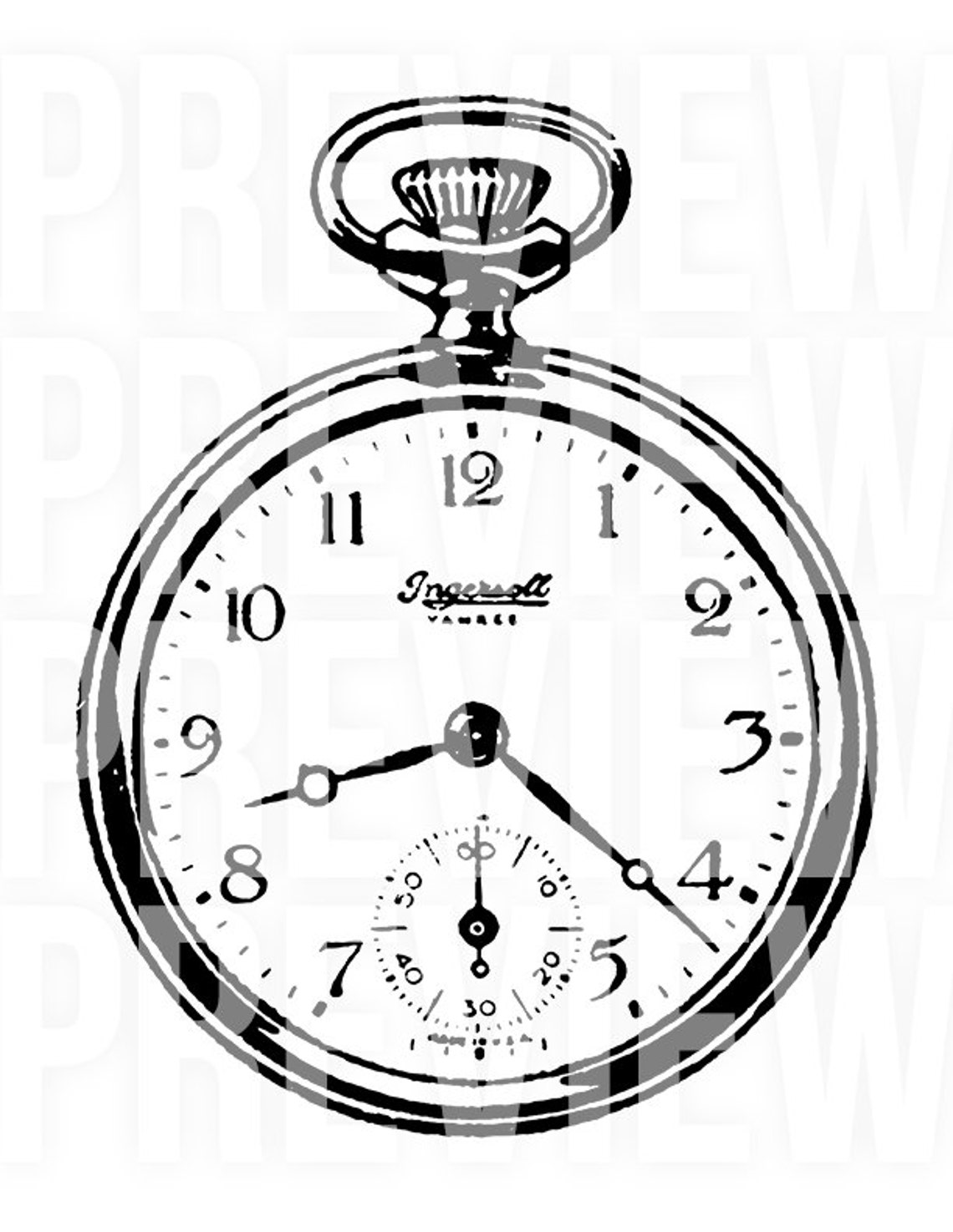 Clock Illustration Digital Download Antique Vintage Clock - Etsy