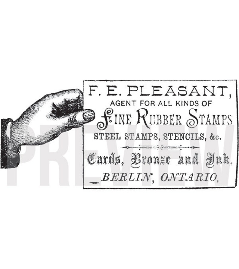 Digital Download Antique Hand Sign Ad Vintage Hand Stamps - Etsy