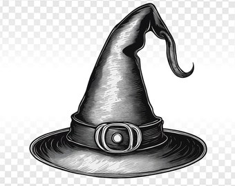 Witch Hat Clipart PNG Watercolor Clip Art Bundle Junk - Etsy