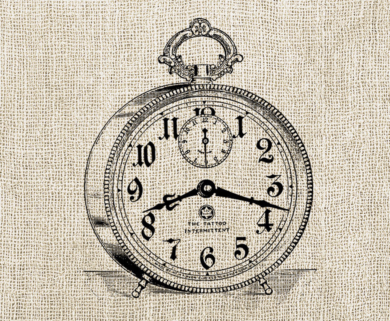Clock Illustration Digital Download - Antique Vintage Clock Time ...