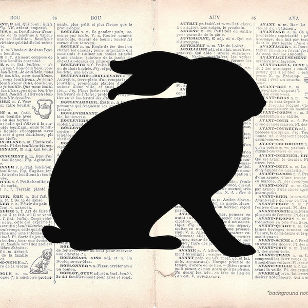 Vintage Rabbit Silhouette - Etsy