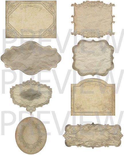 Digital Vintage Labels Antique Printable Labels Digital - Etsy