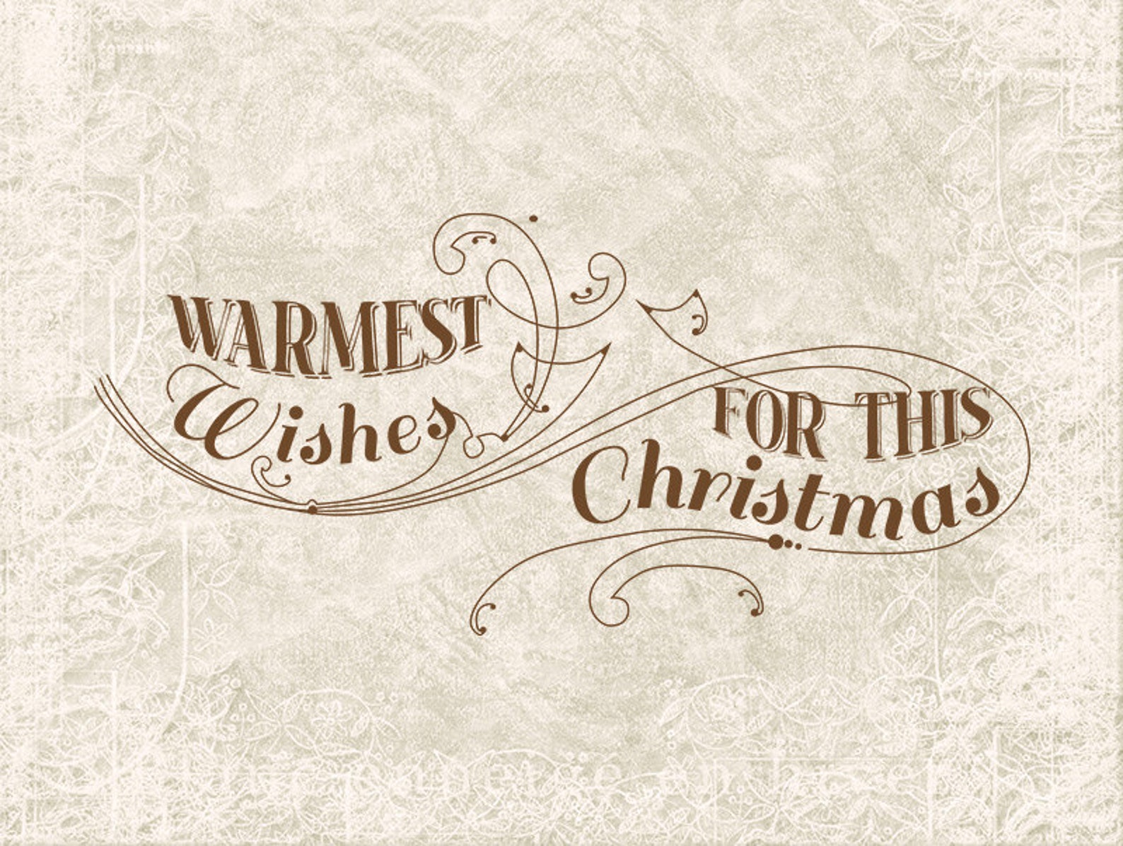 Digital Christmas Word Text Illustration - Antique Vintage Christmas ...