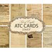 Printable ATC Cards Digital Sheet Set of 8 Vintage Newspaper Ads ...