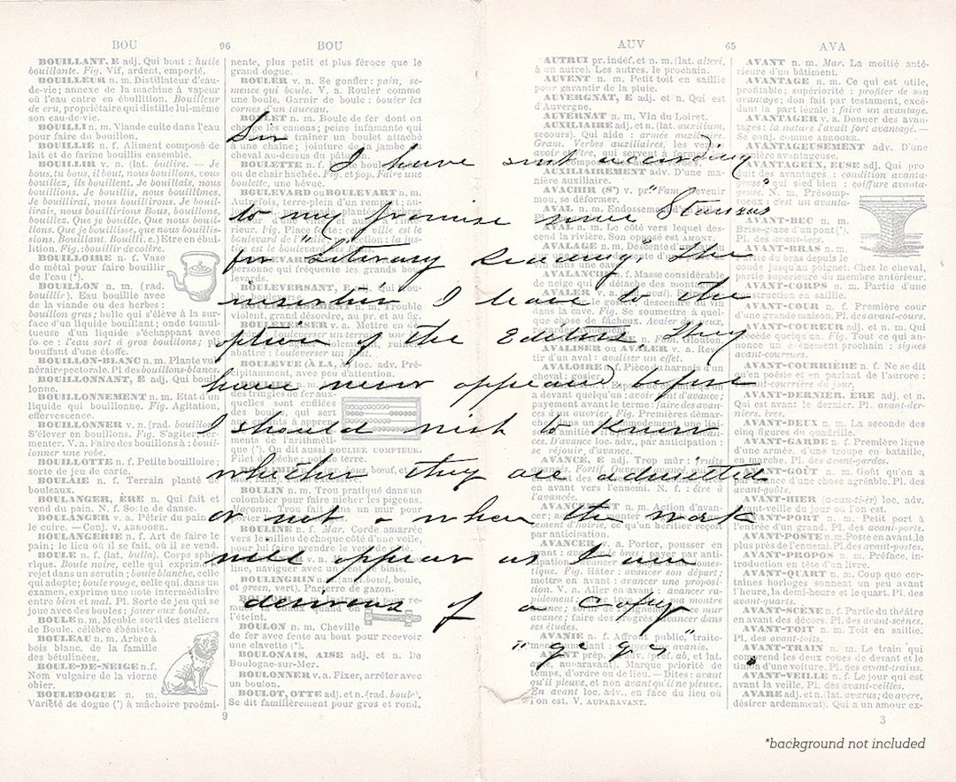 Digital Handwriting - Antique Old Letter Printable Clipart Digital ...