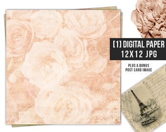 Digital Paper 12x12 Scrapbook Antique Background Paper Old | Etsy