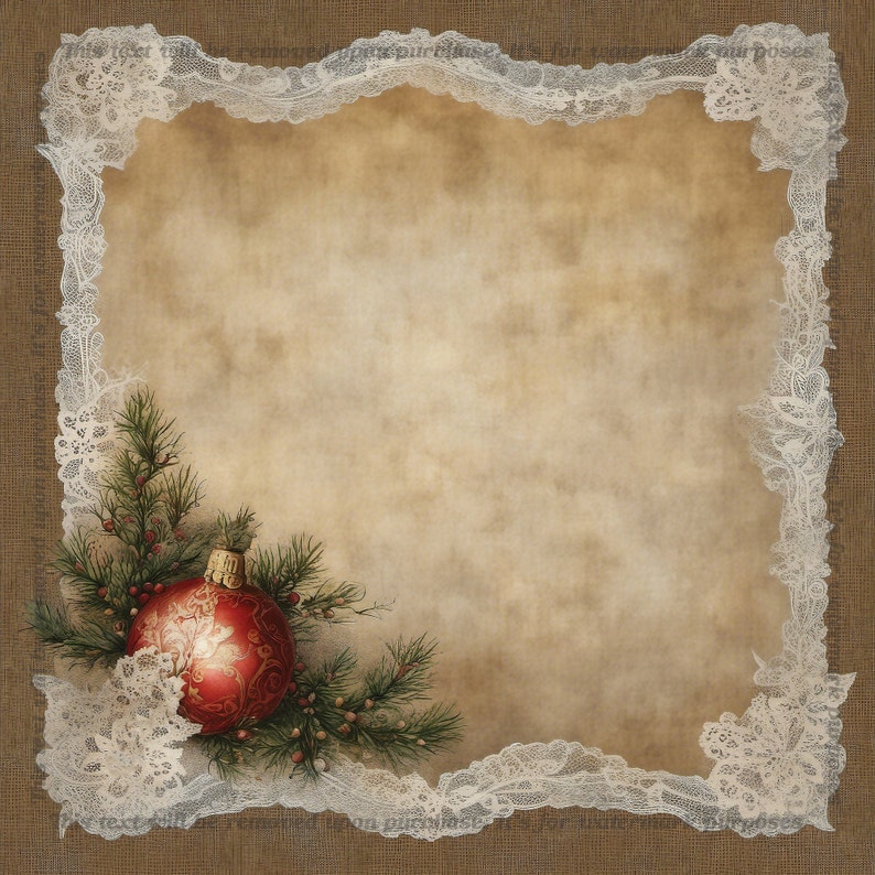 Vintage Christmas Printable Digital Scrapbooking Paper Background ...