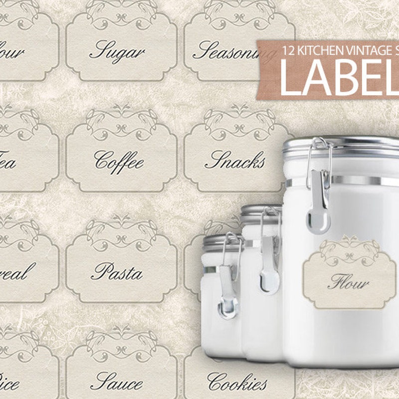 Kitchen Labels - Etsy