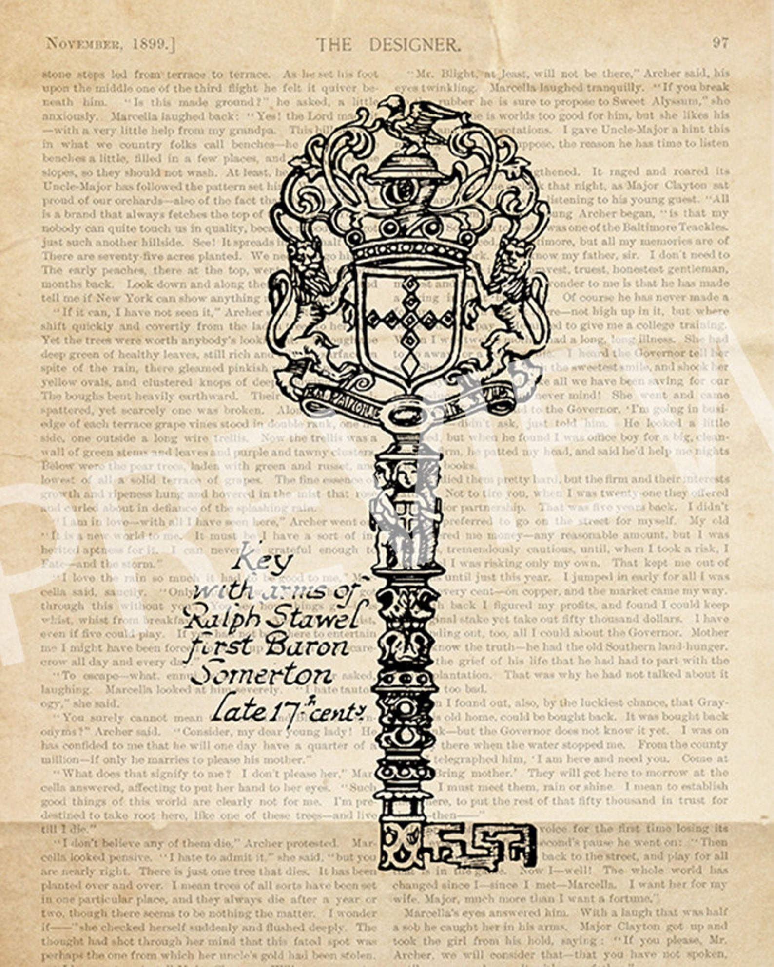 Printable Vintage Key Art Old Key Print Antique Key - Etsy