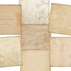 7 Digital Paper - 12x12 Scrapbook Antique Background Old Stained Grunge ...