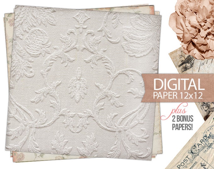 Vintage Christmas Truck Digital Paper Bundle: Scrapbook Backgrounds ...