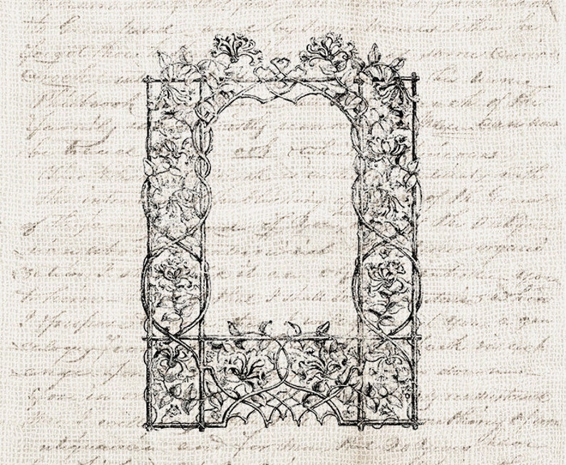 Vintage Frame Digital Download Antique Ornate Frame Clipart Design ...