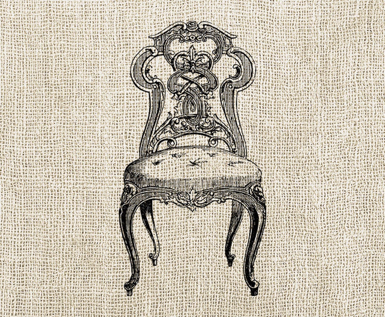 Digital Collage Sheet 8 Antique Chairs Edwardian Victorian | Etsy