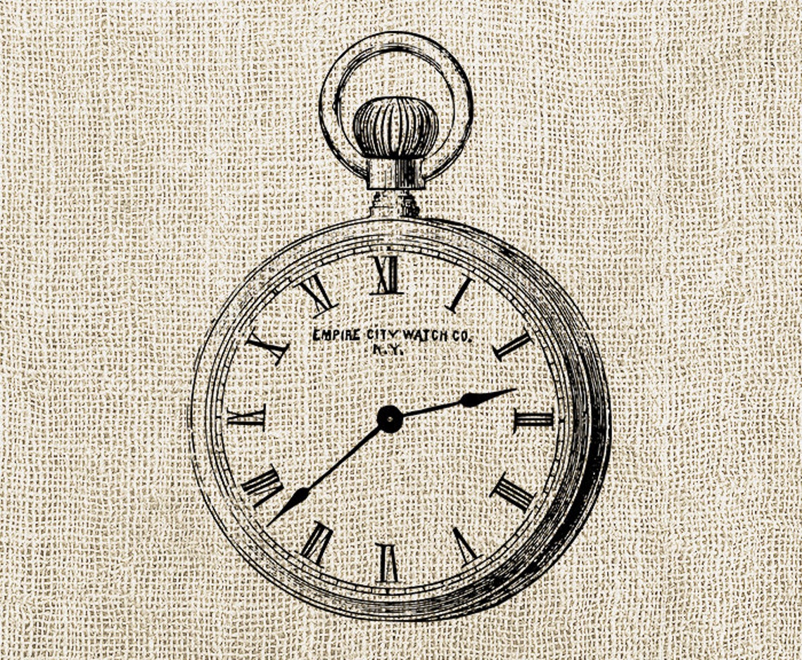 Clock Illustration Digital Download Antique Vintage Clock | Etsy