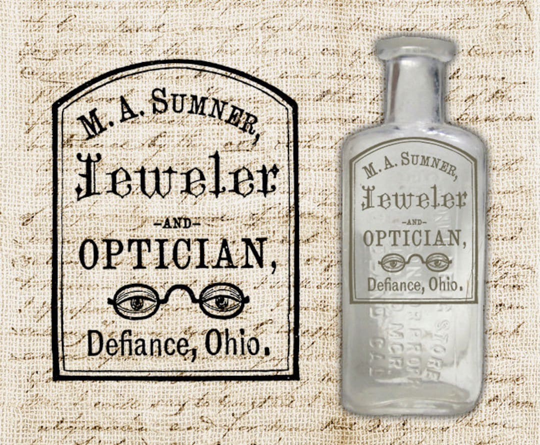 Digital Download Antique Optical Ad - Vintage Glasses Optician ...