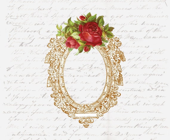 Vintage Frame Digital Download Antique Ornate Frame With Color - Etsy