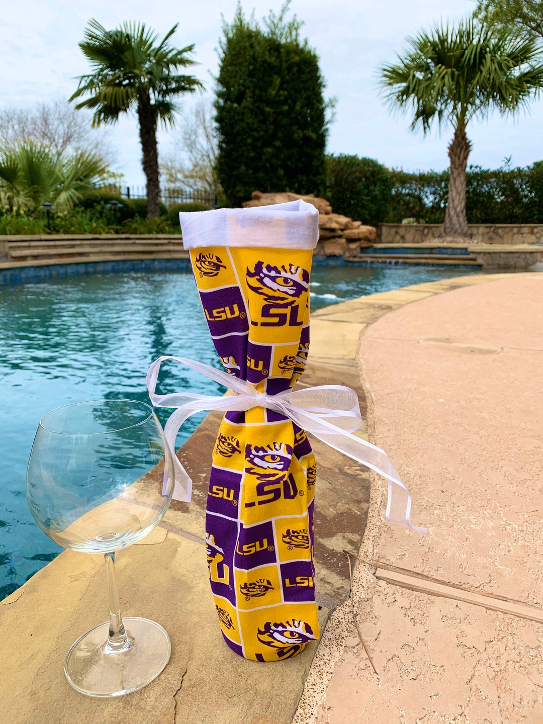 LSU Wine Bottle Gift Bag - Etsy