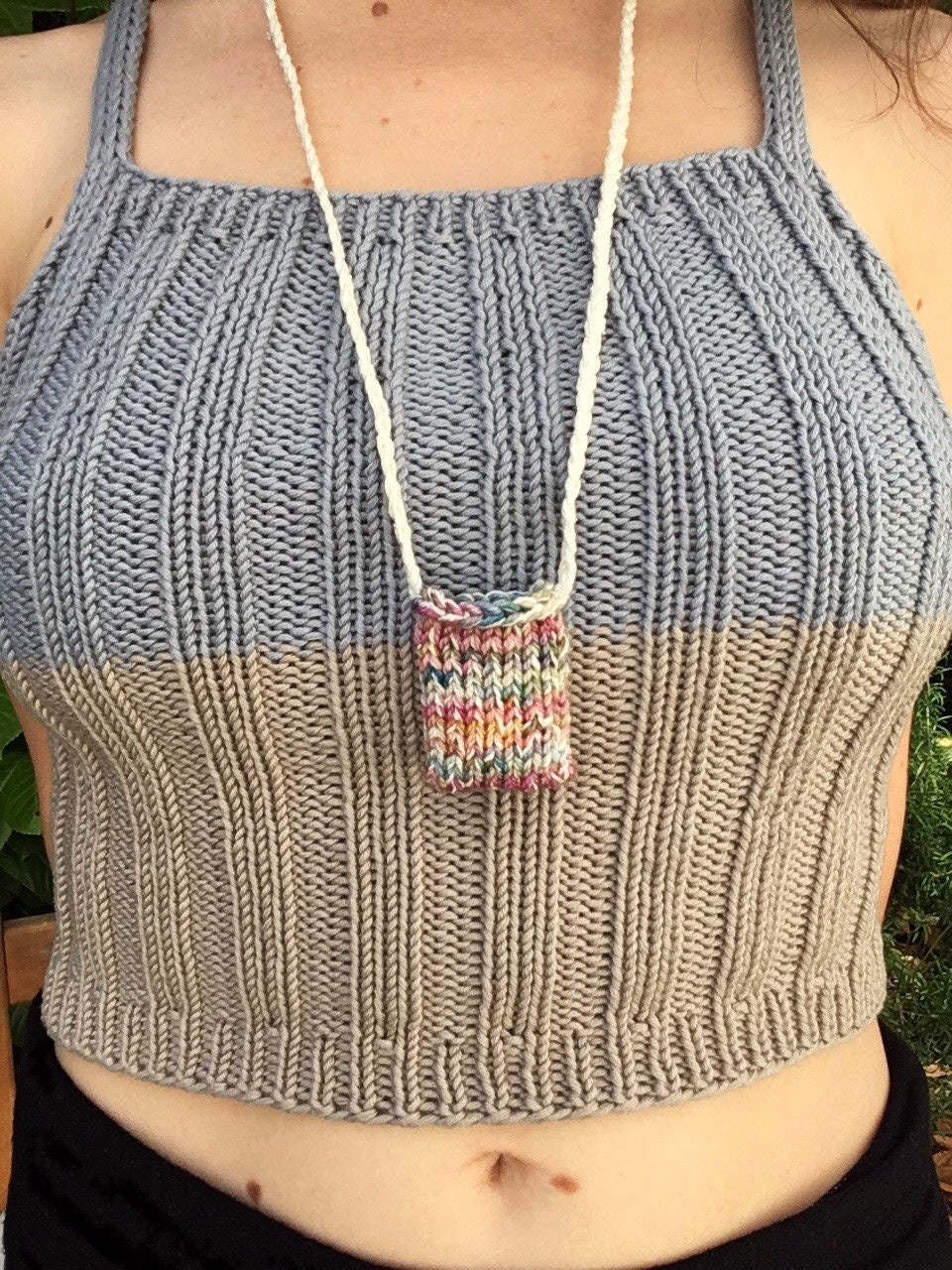 Knit Wool Amulet Pouch Necklace: Fiber Art Medicine Bag - Etsy