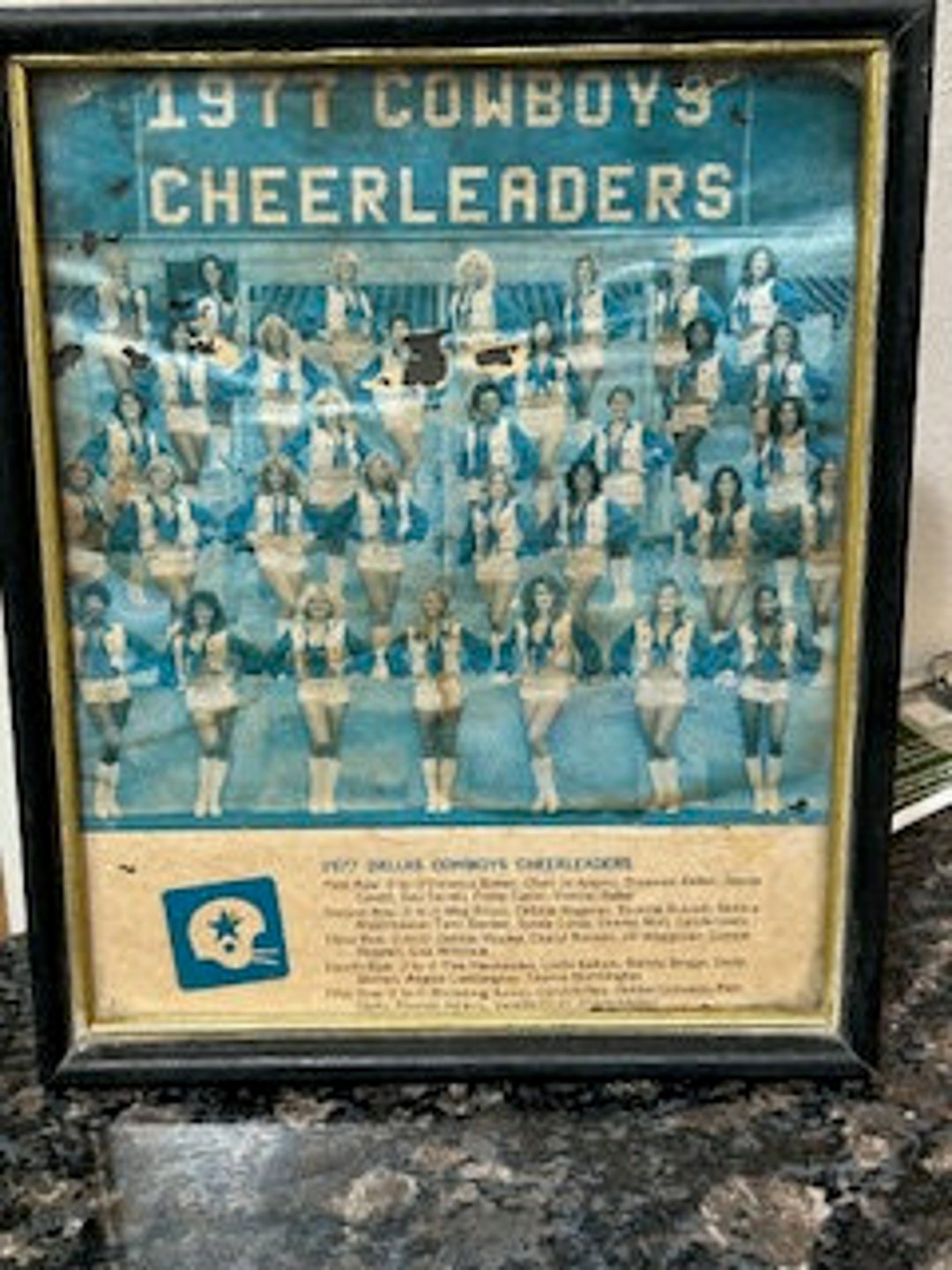 Dallas Cowboys 1977 Cheerleaders Framed Picture With Cheerleader Names ...