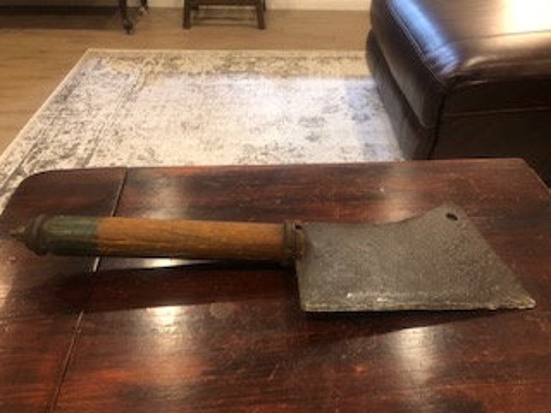 Meat Cleaver- Antique 19'' Large Meat Cleaver. Very Solid and Tight ...