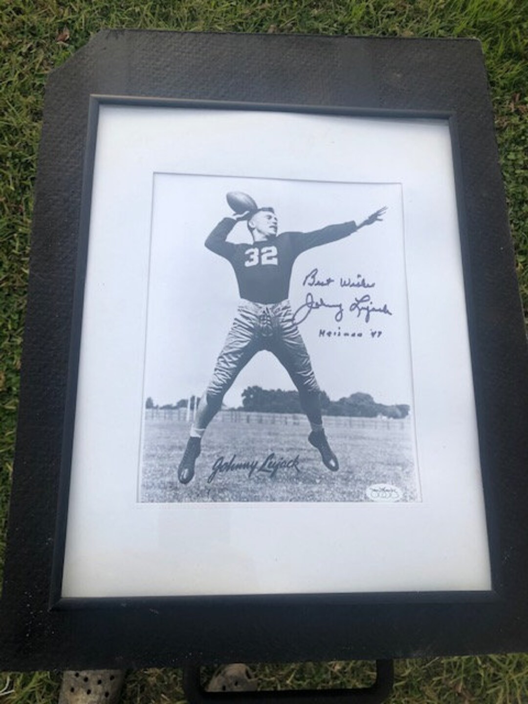 Johnny Lujack Signed Framed Photo - Johnny Lujack - 1947 Notre Dame ...