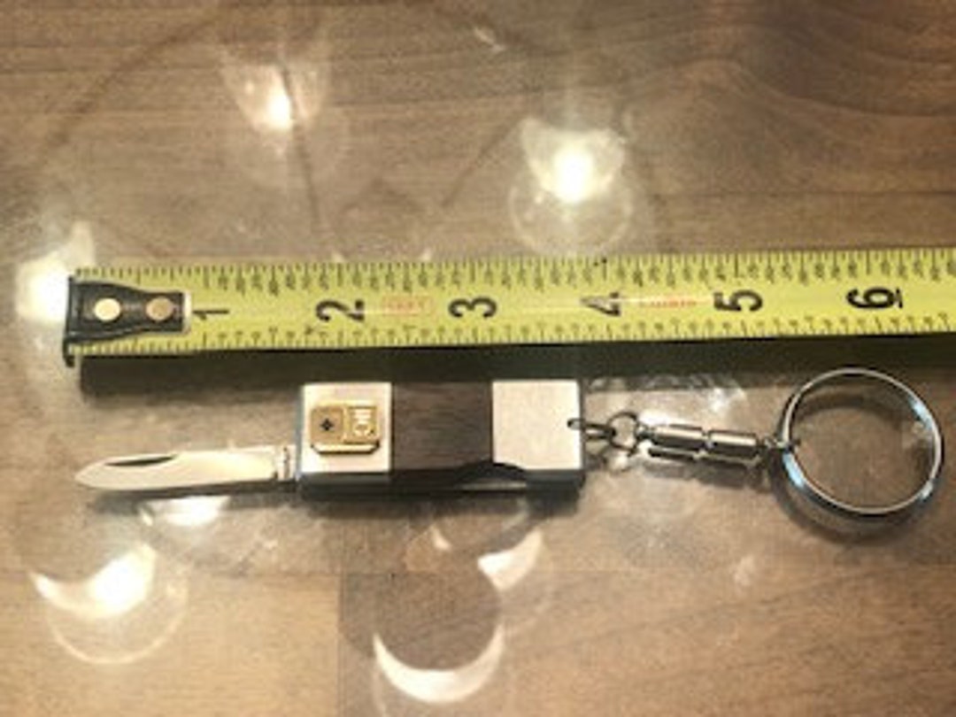 Kershaw Pocket Knife Key Chain . IIC Steel and Wood 2 Blade - Etsy