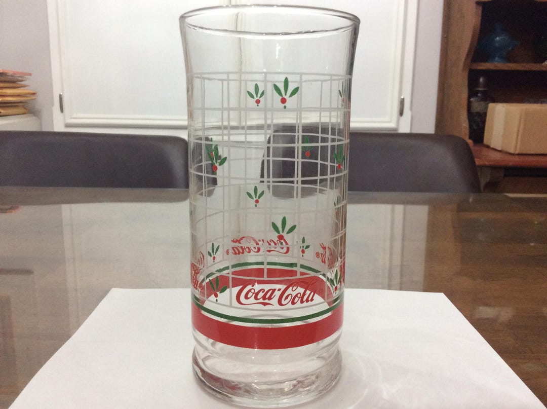 Coca Cola Window Pane Design Christmas Glass- Regular Size Drinking ...