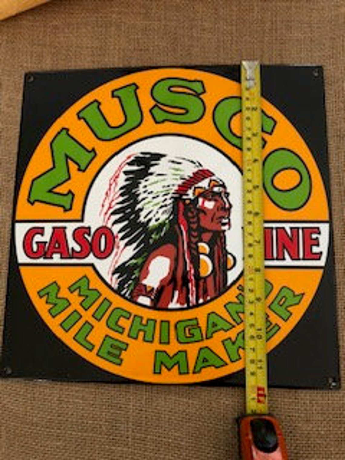 Musgo Gasoline Sign Porcelain Enamel Coating | Etsy