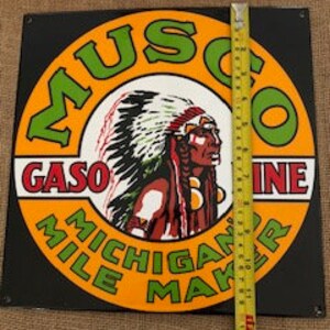 Musgo Gasoline Sign Porcelain Enamel Coating - Etsy