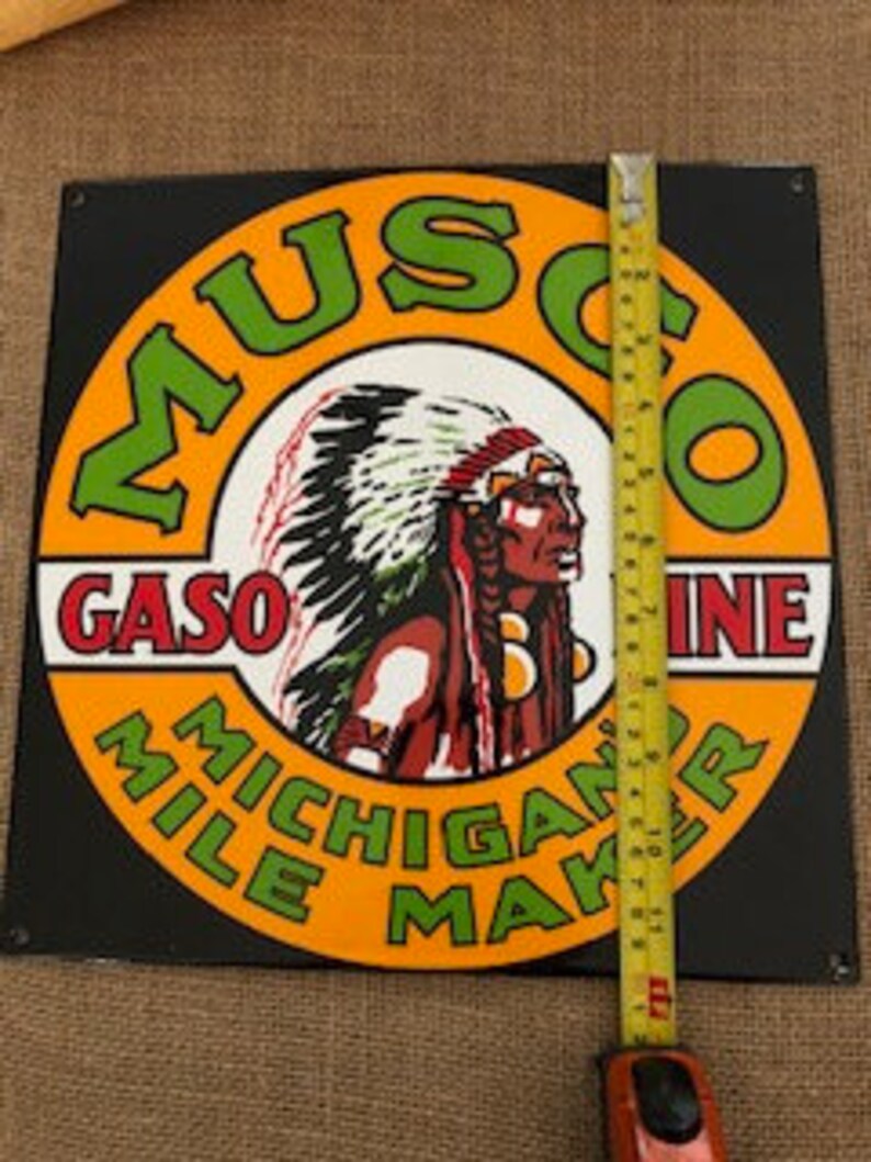 Musgo Gasoline Sign Porcelain Enamel Coating | Etsy
