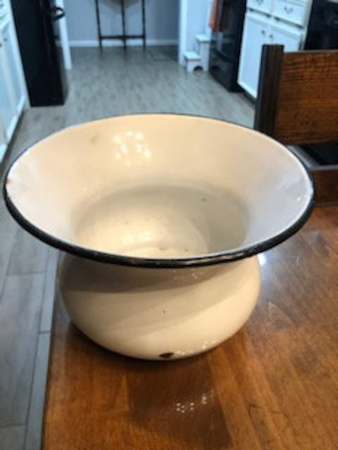 Cuspidor: Antique White Porcelain on Steel Cuspidor - Etsy