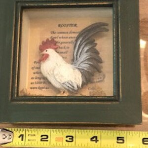 Rooster 3 Framed Shadowbox Style Wall Decor Hanging. 24'' Tall - Etsy