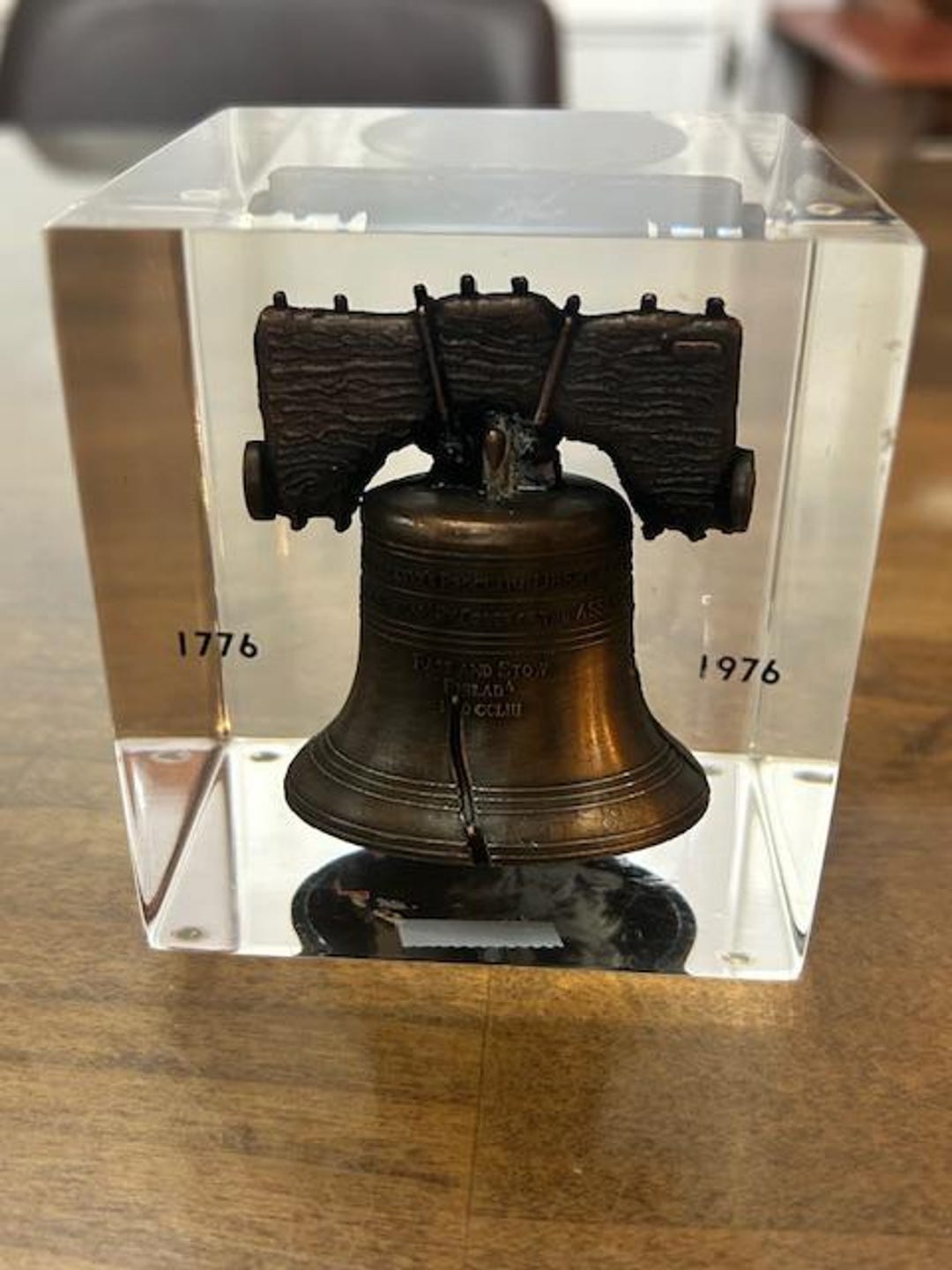 Paper Weight Brass Liberty Bell Encased Inside Lucite Cube . - Etsy