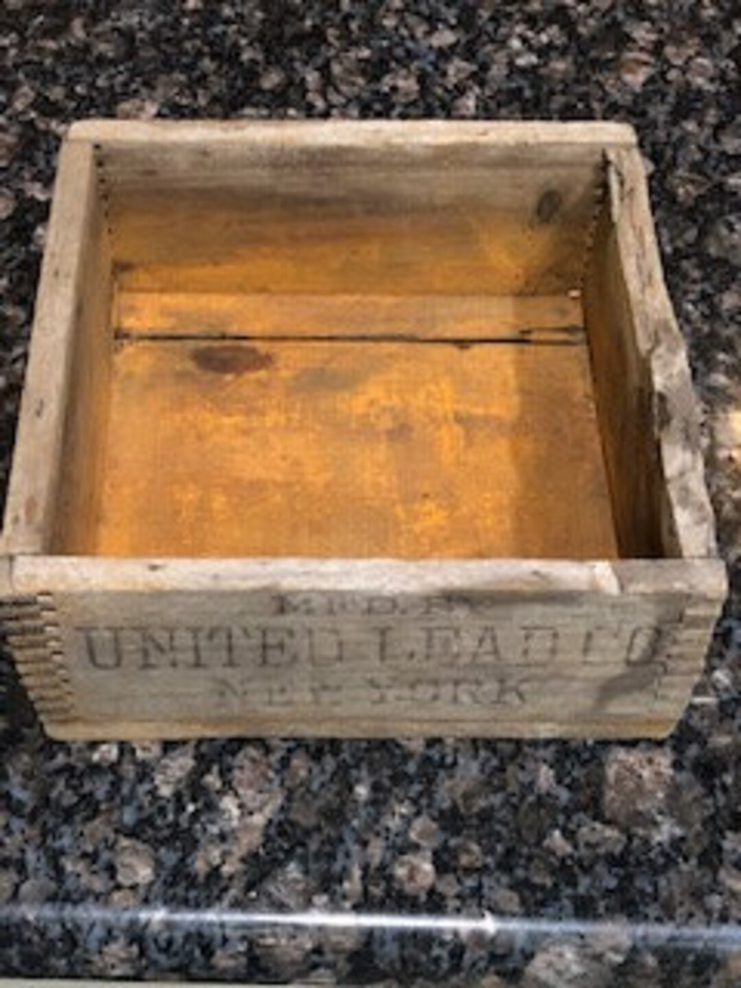 Wood Tatham Lead BB Shot Antique Dovetail Jointed Crate- Mfg'd by ...