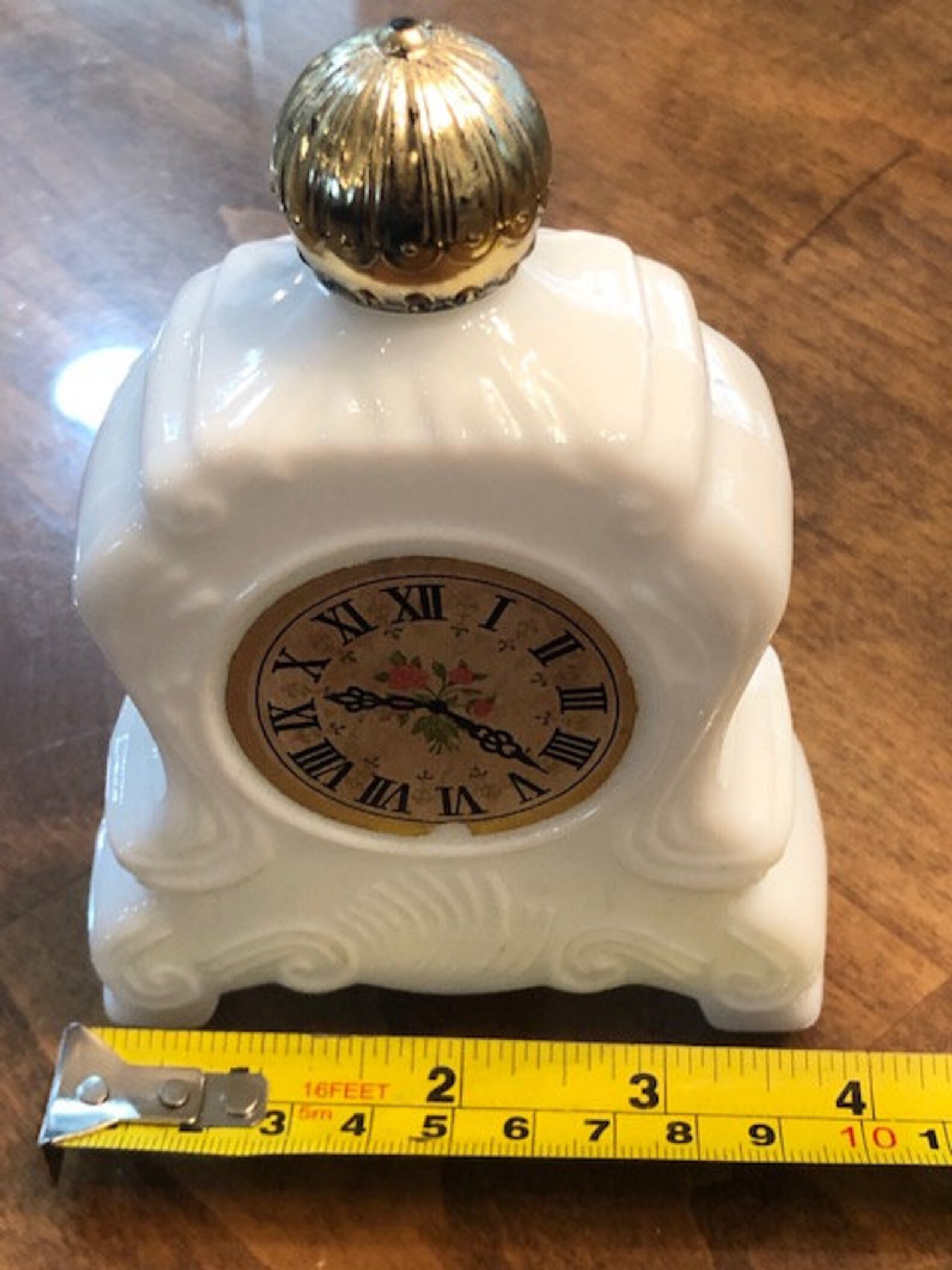 Avon : Vintage Avon Milk Glass Mantle Clock Bottle Nice - Etsy