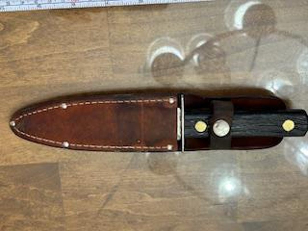 Knife: Utica Sportsman Hunting Knife With Leather Sheath - Nice Overall ...