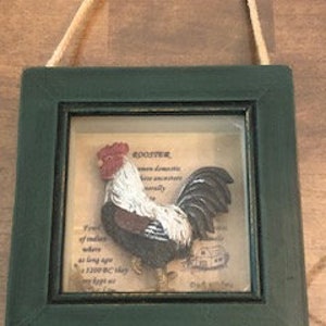 Rooster 3 Framed Shadowbox Style Wall Decor Hanging. 24'' Tall - Etsy