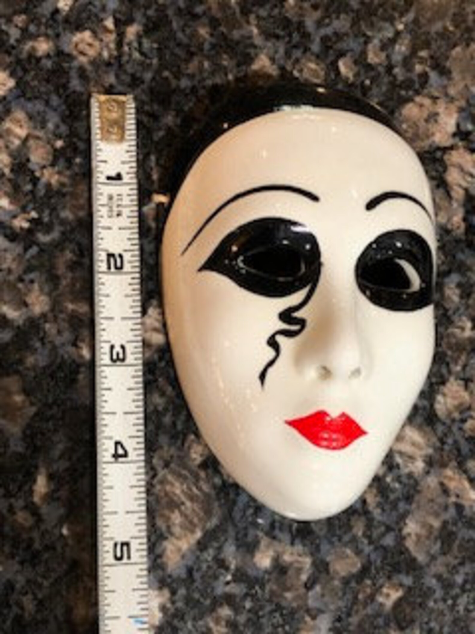 Firenzi Ponte Vecchio Porcelain Hand Painted- Signed Mask. 5'' by 3 ...