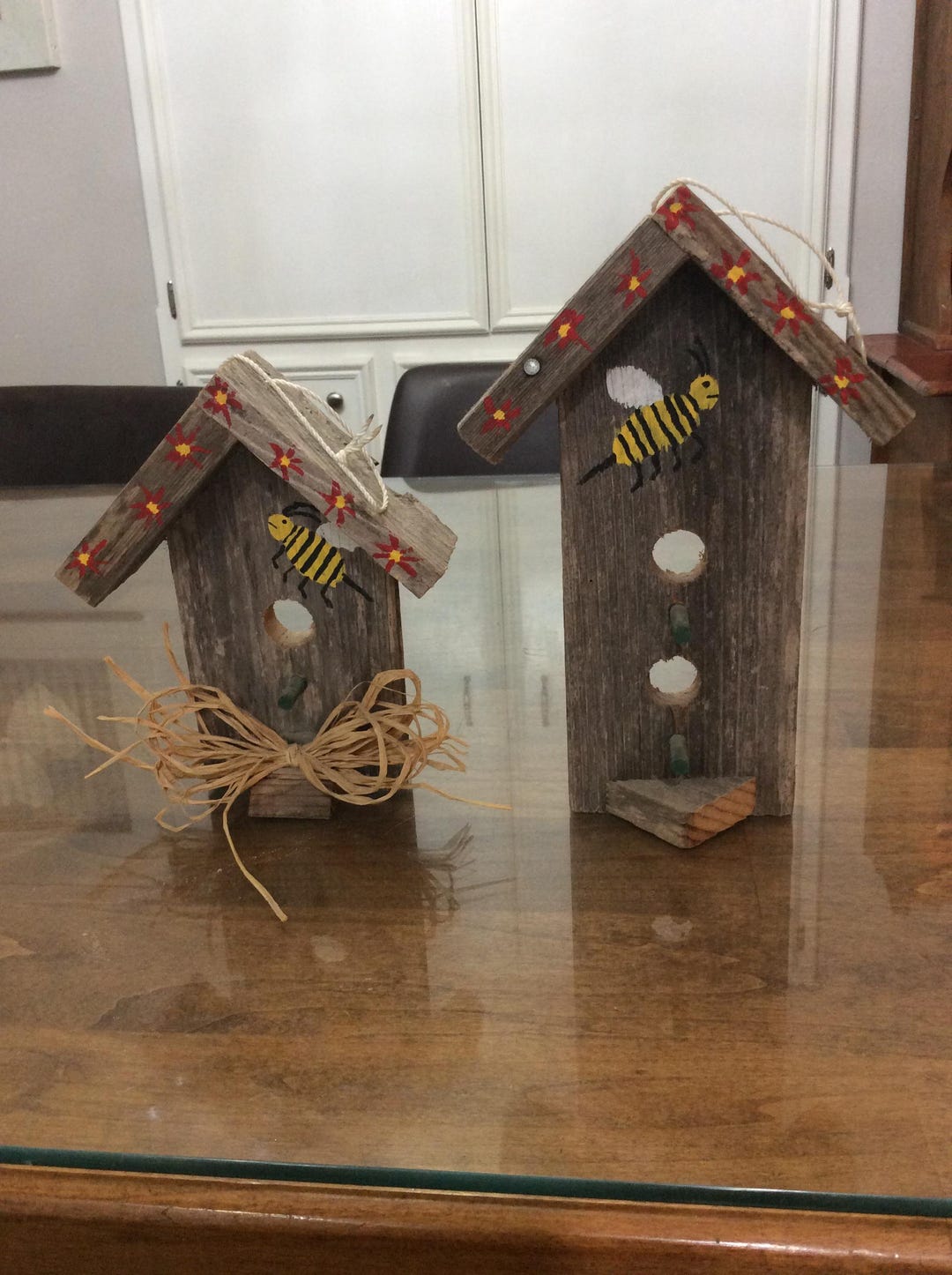 Bird House Wall Decor : Handcrafted Reclaimed Wood Pair of Bird House ...