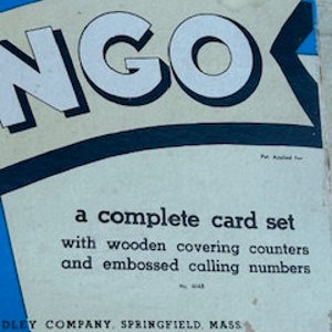 Bingo Game : 1930's Milton Bradley Bingo - A Complete Card Set With ...