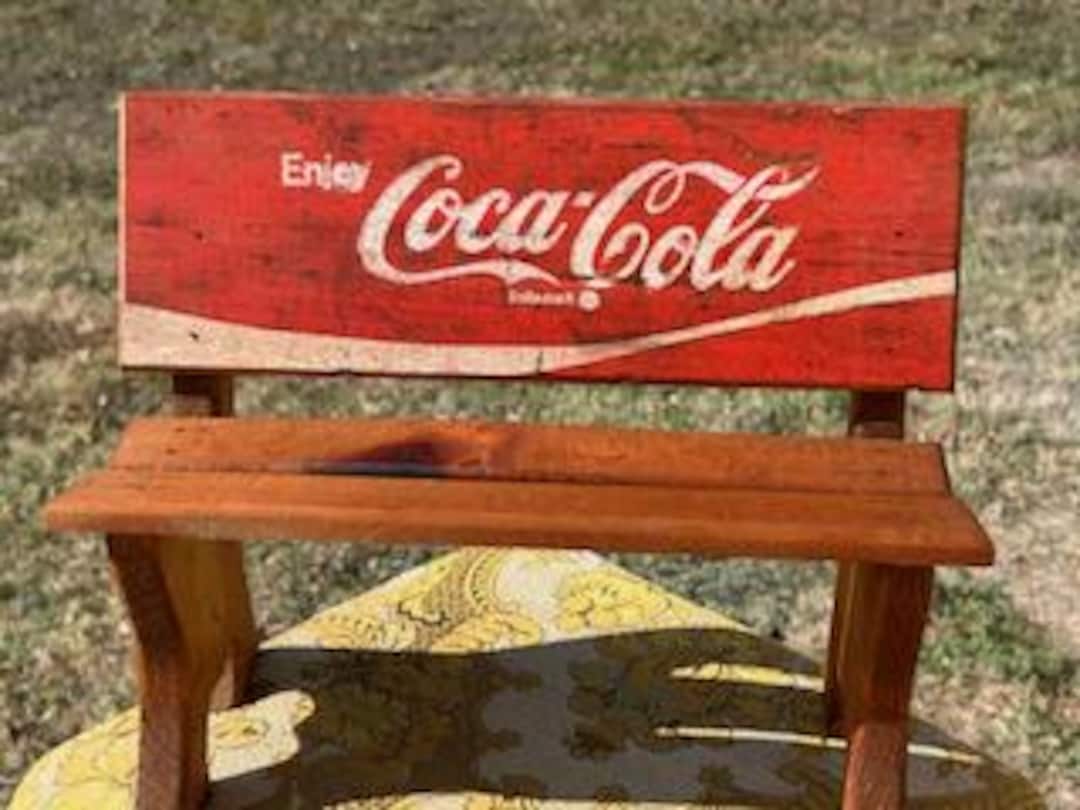 Coca Cola Wood Bench - Vintage Hand Crafted Coca Cola Bench !4'' by 8 ...