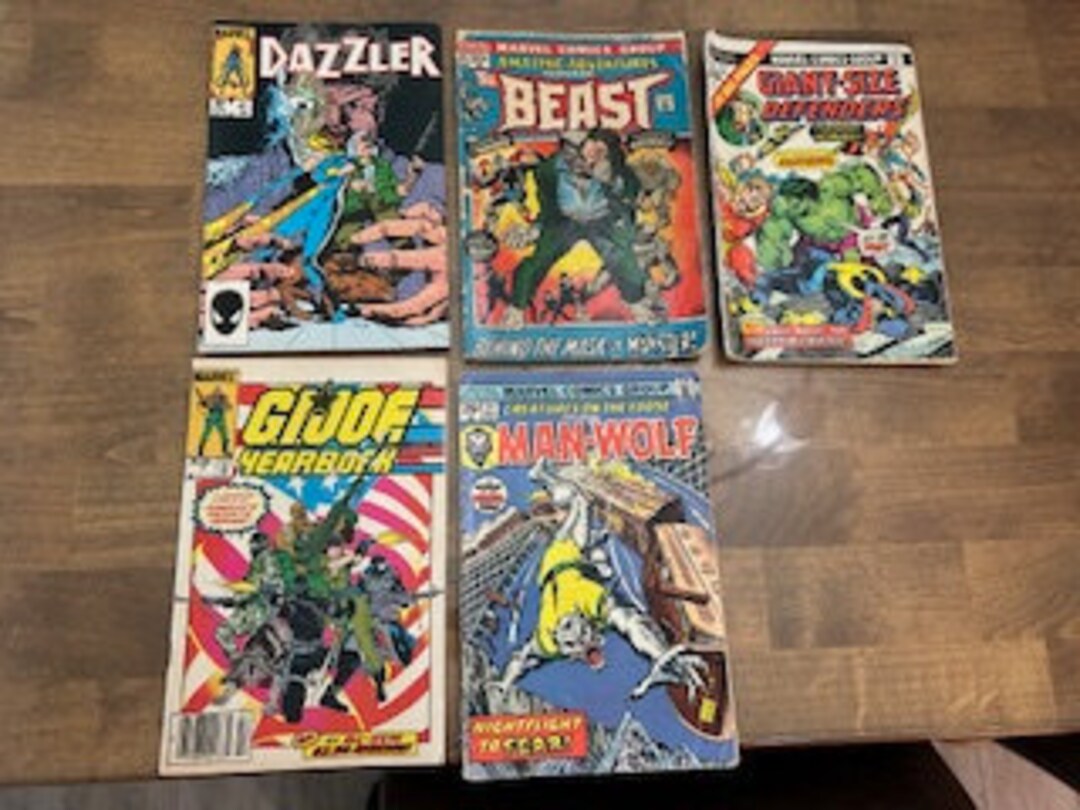 Comic Book : Marvel Comic Books- Set of 5 Vintage 1970's and 1980's ...